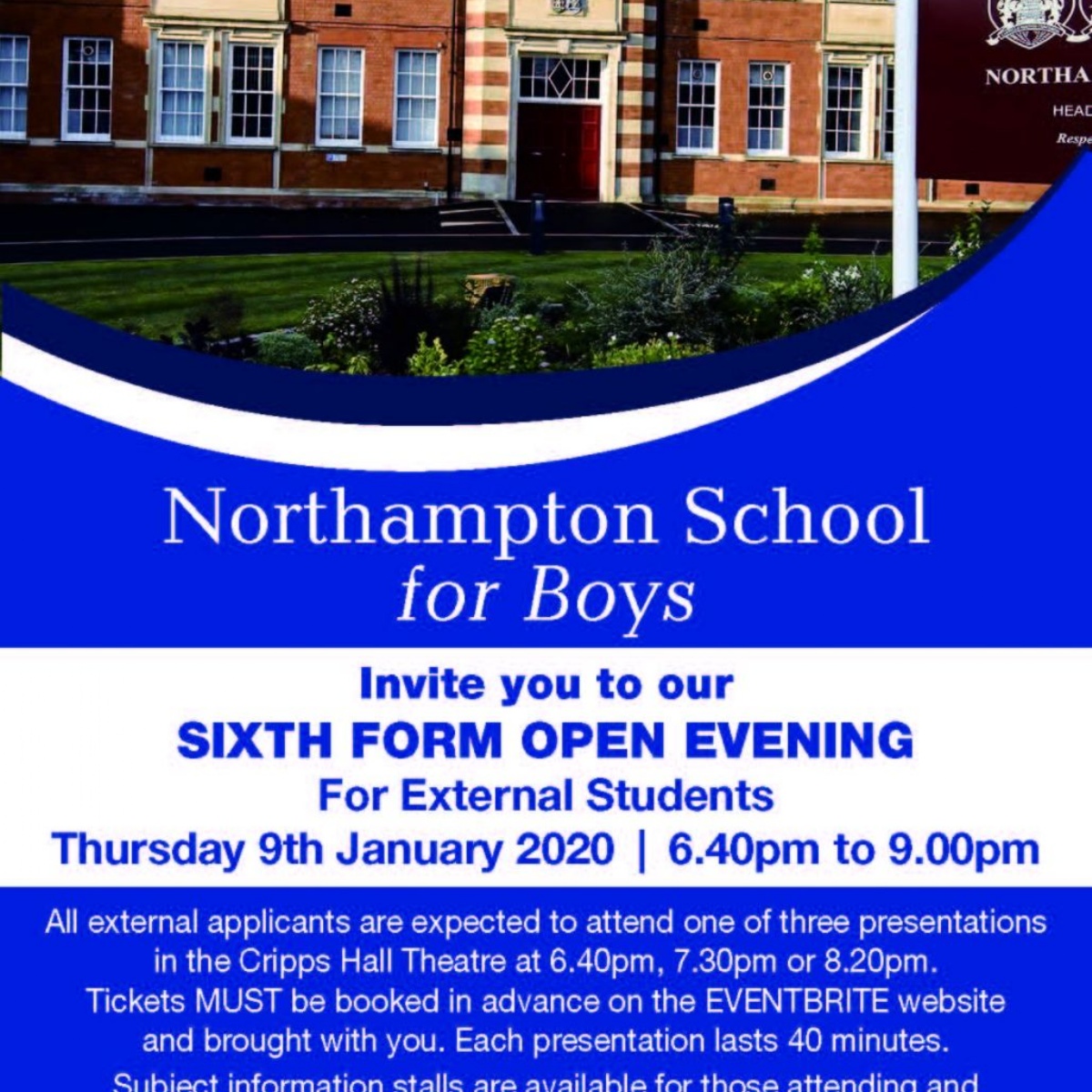 Northampton School for Boys - Sixth Form Admissions 2020