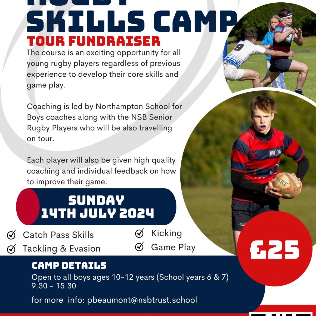 Northampton School for Boys - Rugby Skills Camp